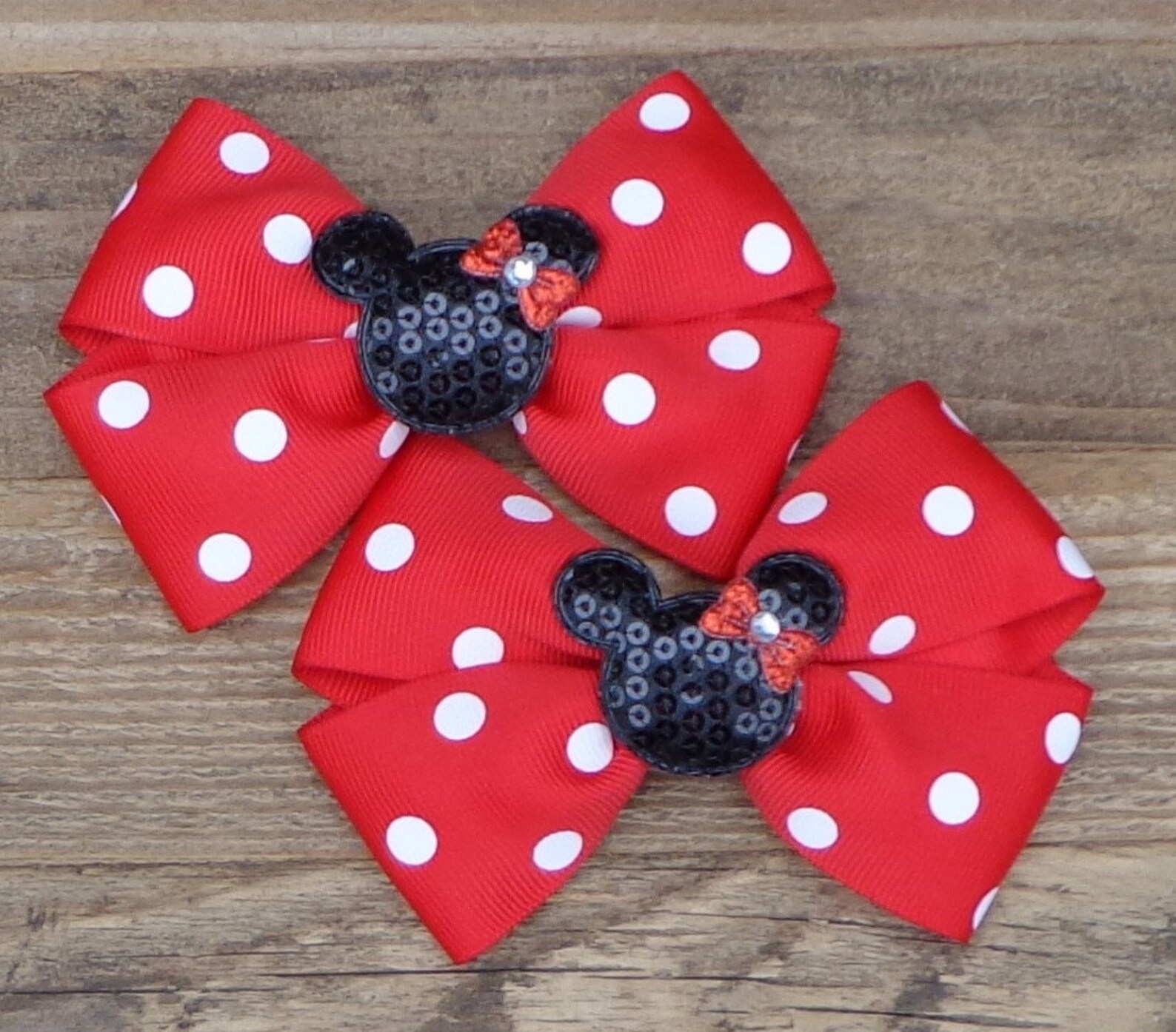 Mouse Hair Bow for Girls ~ Mouse Birthday Bow ~ Red Mouse Hair Bow ...