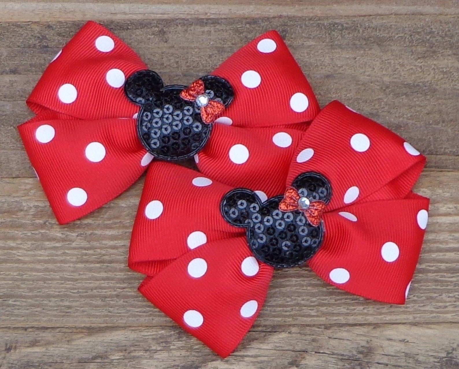 Mouse Hair Bow for Girls ~ Mouse Birthday Bow ~ Red Mouse Hair Bow ...