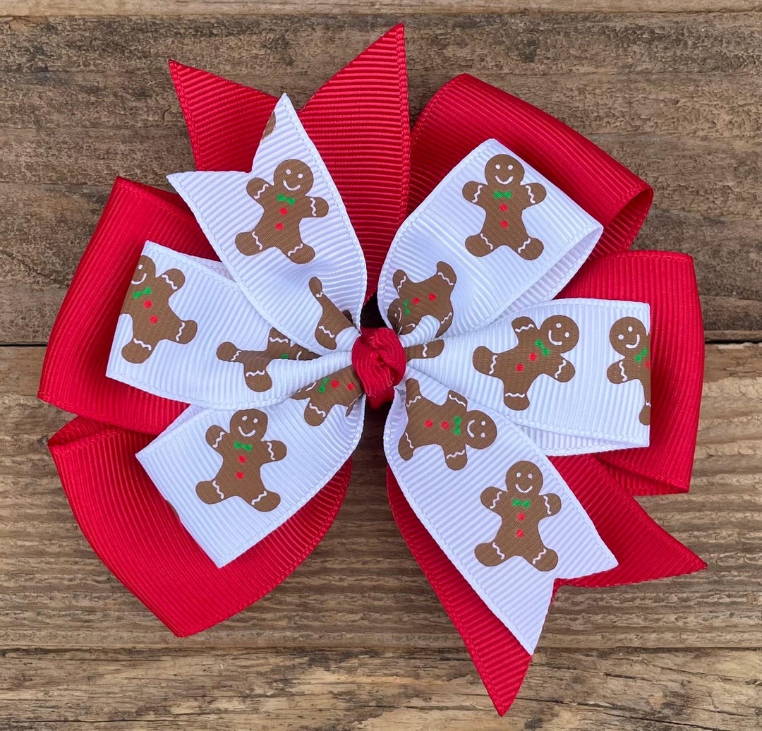 Gingerbread Christmas Hair Bow for Girls ~ Christmas Hair Clips ...