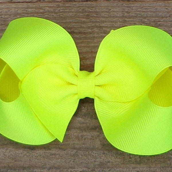 Neon Yellow Bow - Etsy