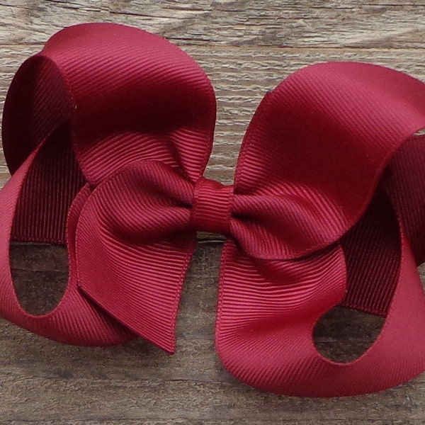 Maroon Hair Bow - Etsy
