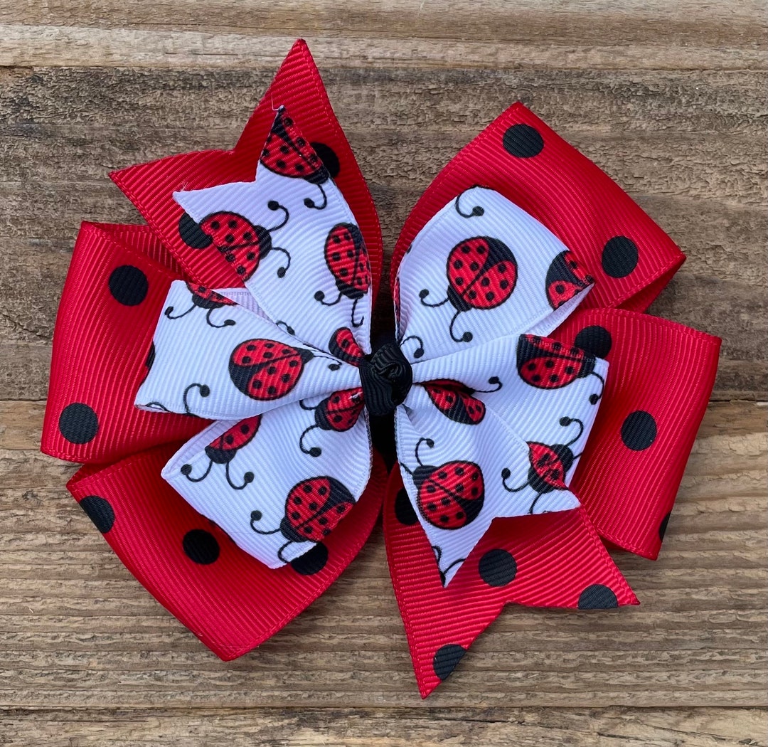 Ladybug Hair Bow ~ Girl Birthday Hair Bow ~ Ladybug Soccer ~ Girl ...