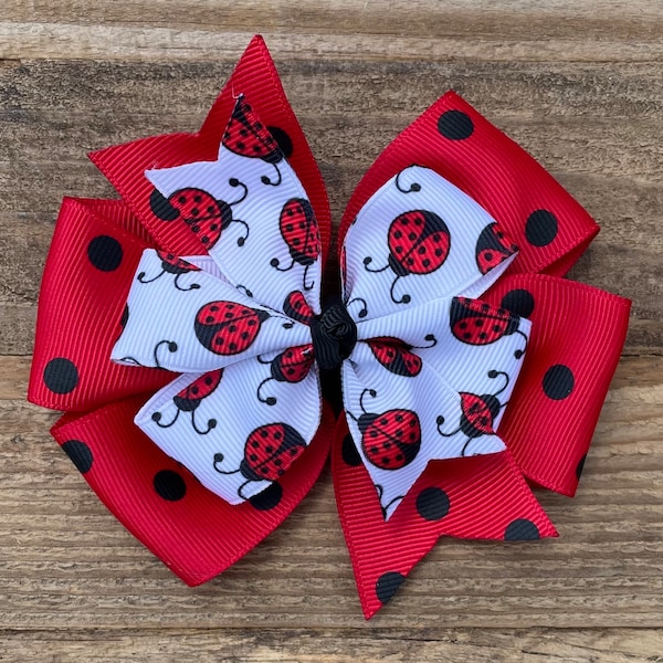 Ladybug Hair Bow - Etsy