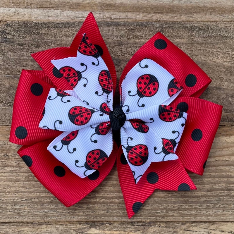 Ladybug Hair Bow - Etsy