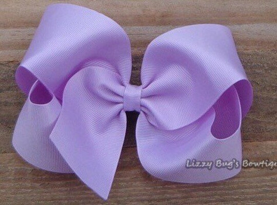 Big Hair Bows For Girlslavender Hair Bowlarge Boutique Hair Etsy