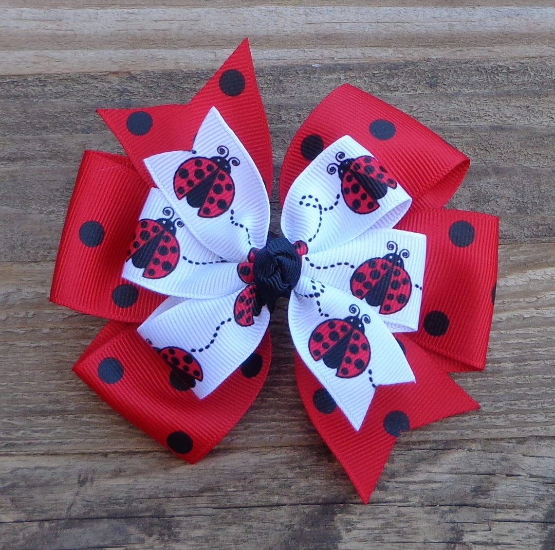 Lady Bug Hair Bowhair Bows for Girlshair Bow With Lady | Etsy