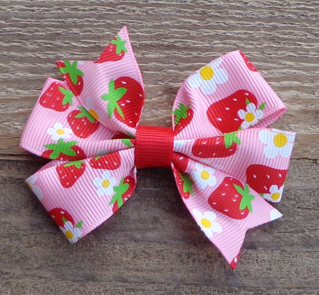 Strawberry Hair Bow~hair Bows With Strawberries~hair Bows for Girls ...