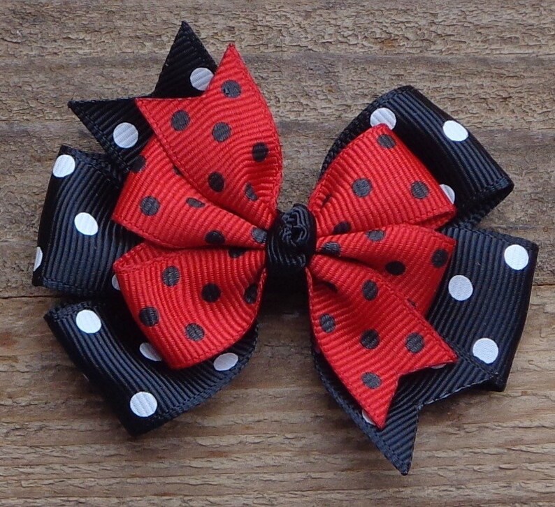 Ladybug Hair Bow for Girlslady Bug Pigtail Hair Bowstoddler - Etsy