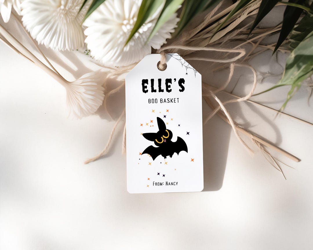 Personalized Boo Basket Name Tag, Halloween Youve Been Booed Favor Tag ...
