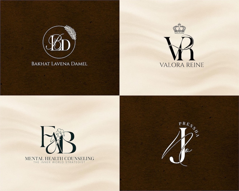 Custom Logo Design | Monogram Initial Logo | Minimalist Luxury Branding ...