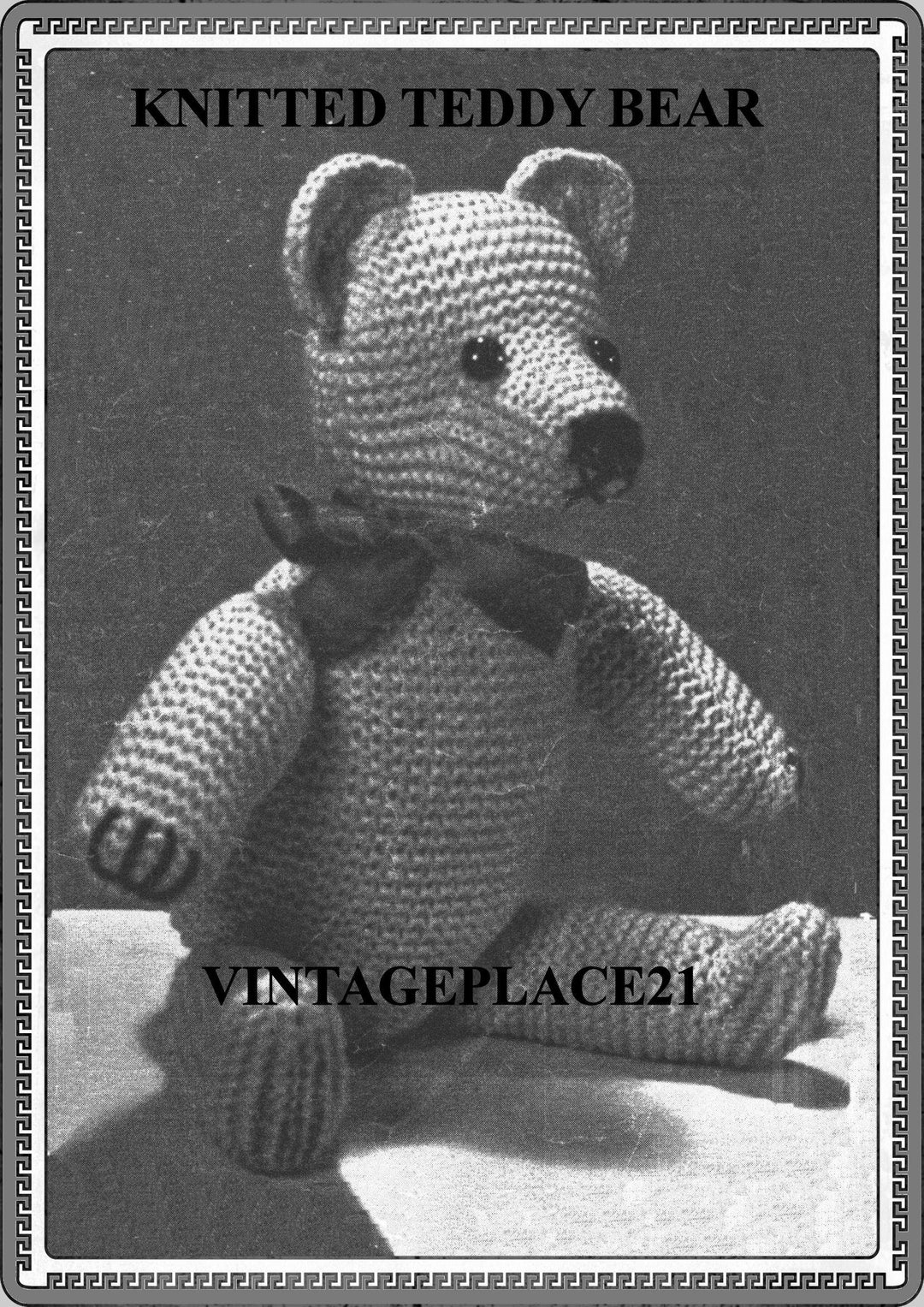 Teddy Bear Cuddly Toy Knitting Pattern{watermarked} - Etsy
