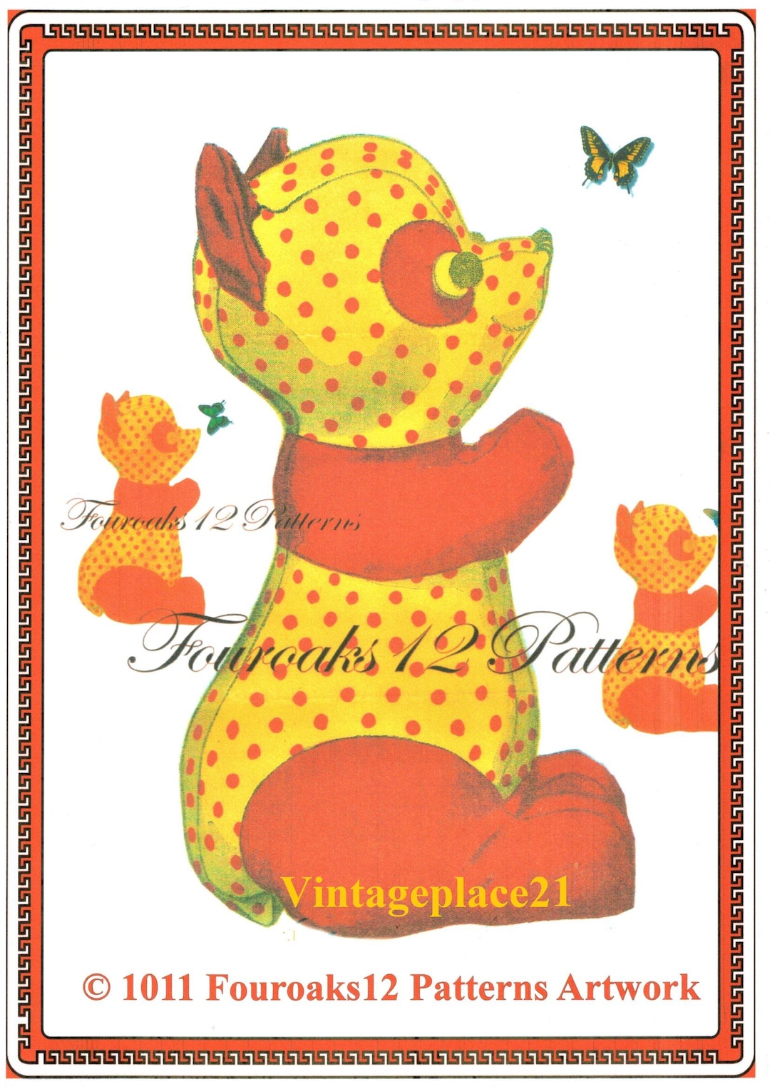 Panda Bear Cuddly Toy Sewing Pattern {WATERMARKED} - Etsy