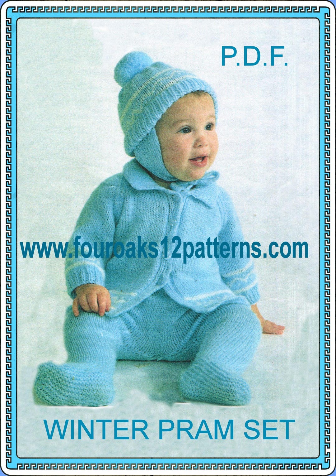 Baby's Pram Set Knitting Pattern - Etsy