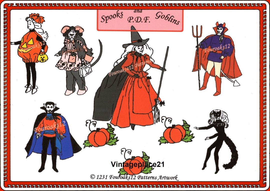 Barbie Doll Spooks and Goblins Costumes Sewing Pattern - Etsy