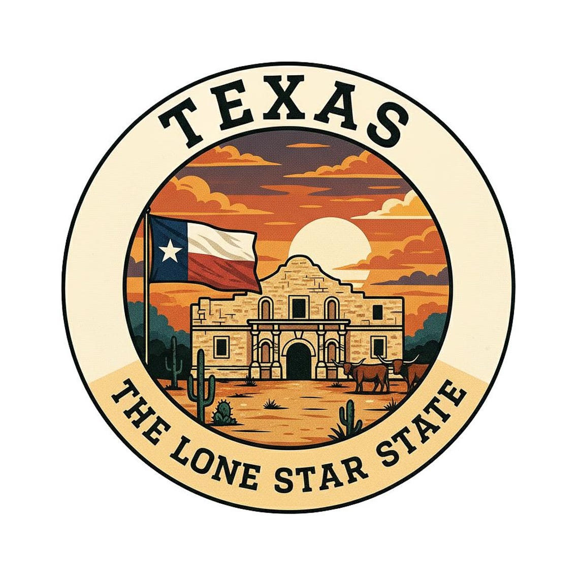Texas Wall Art Printable Emblem Print Bundle 5 Pack Lone Star State ...