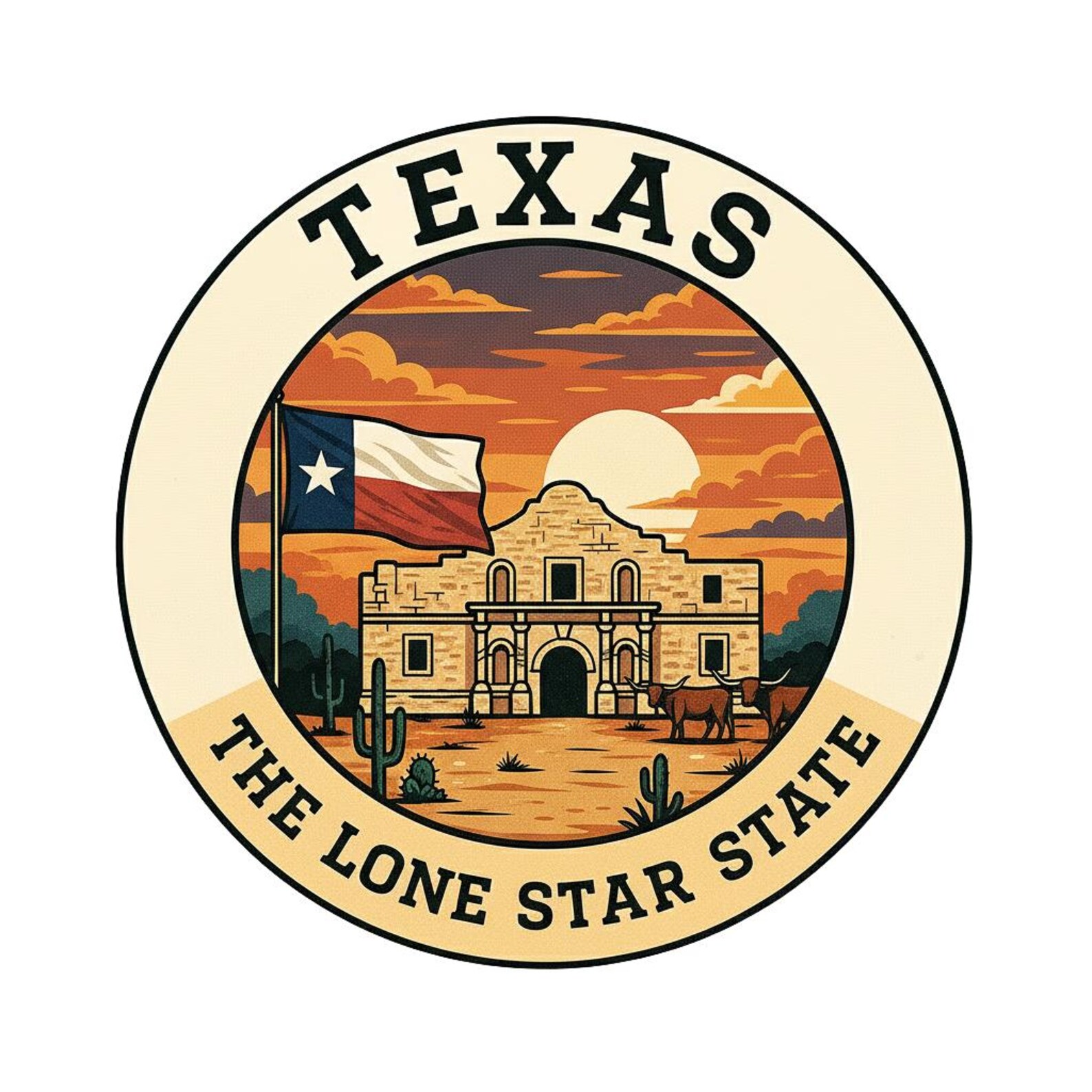 Texas Wall Art Printable Emblem Print Bundle 5 Pack Lone Star State ...
