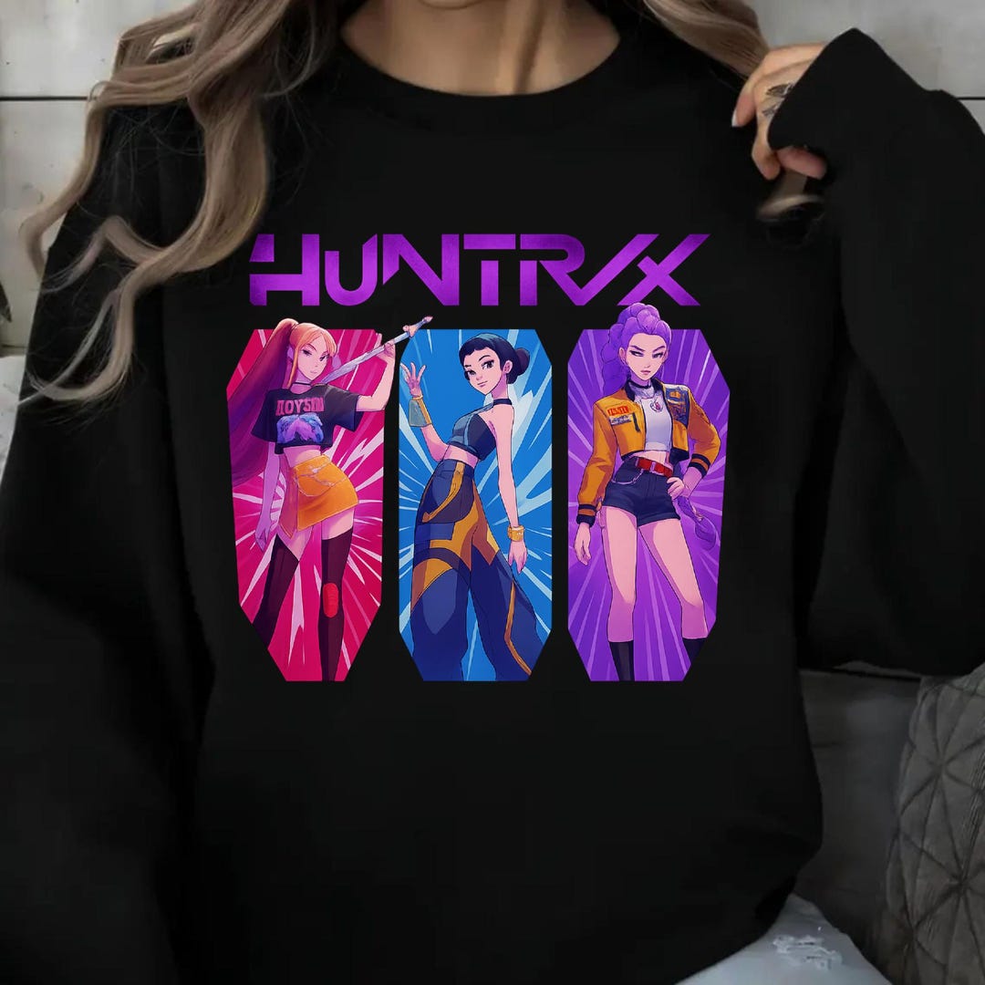 Huntrix Kpop Demon Hunters Png Bundle, Kpop Idol Group Png Design, Girl ...
