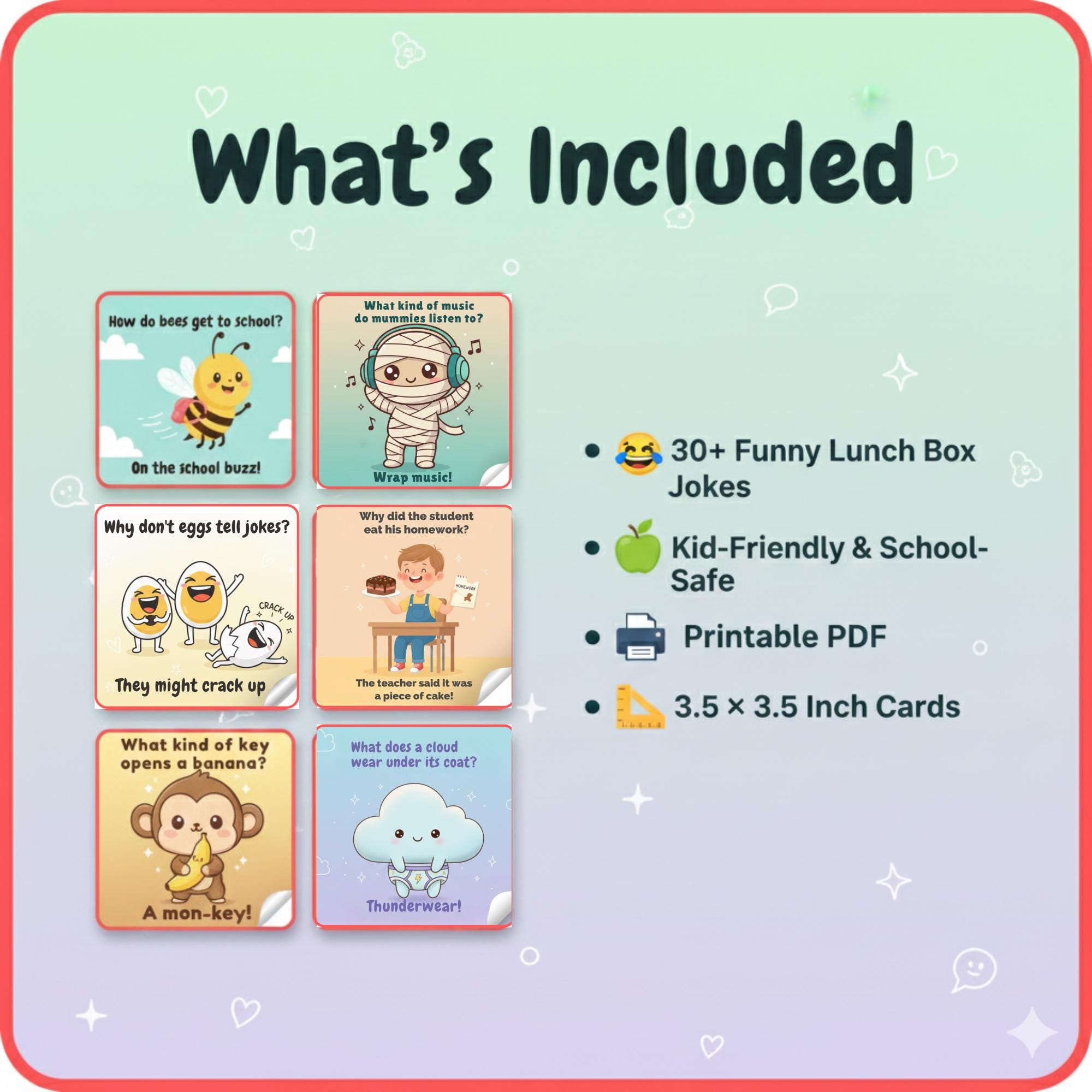 Lunch Box Jokes for Kids Printable | Funny Lunchbox Notes | Instant ...