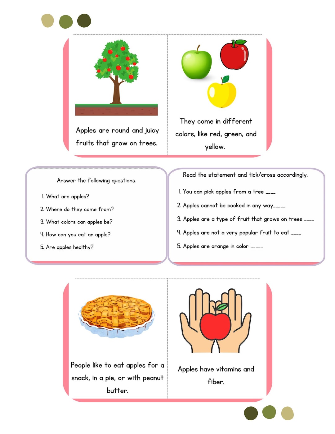 Reading Comprehension for Kids – Short Stories & Questions (PDF Pattern ...