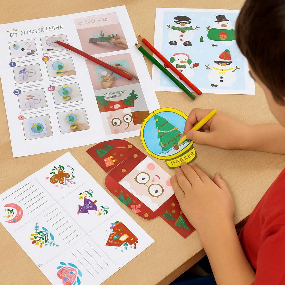 Christmas Kids Craft Printable Bundle | DIY Holiday Activities | Home ...