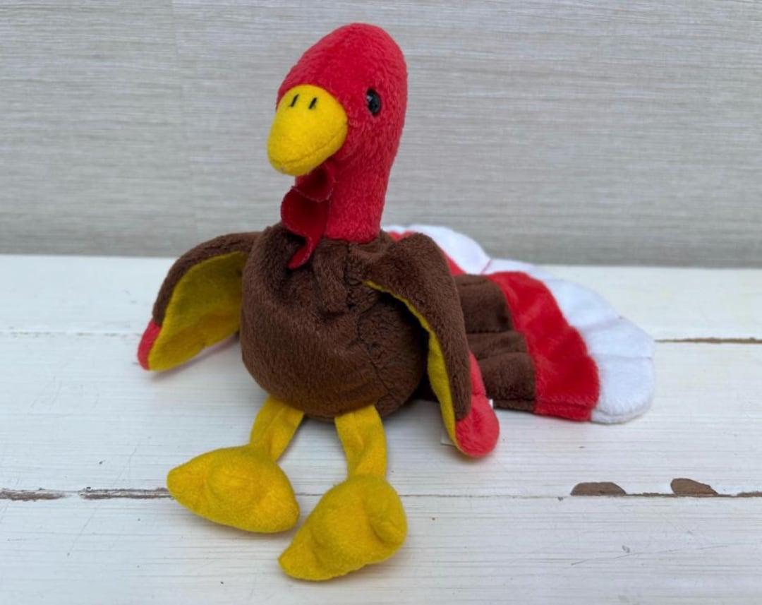 TY Beanie Babies Gobbles the Turkey 1997 Soft Toy Beanie Plush - No Tag ...