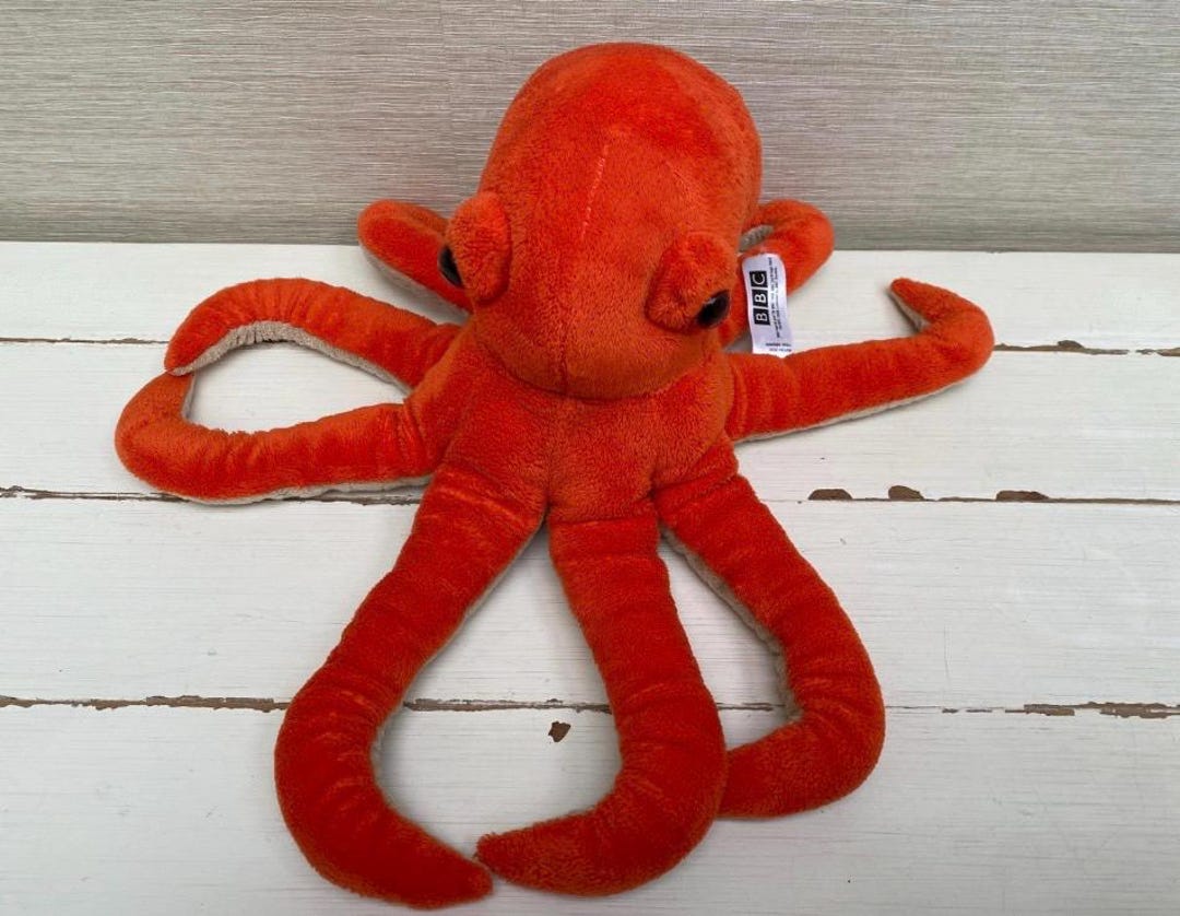 Orange OCTOPUS Soft Toy BBC Earth David Attenborough Blue Planet 14 ...