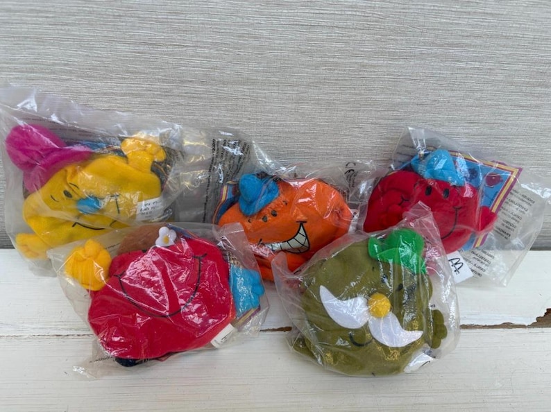 2001 Mr Men & Little Miss Vintage Mcdonalds Promotional Soft Toys ...