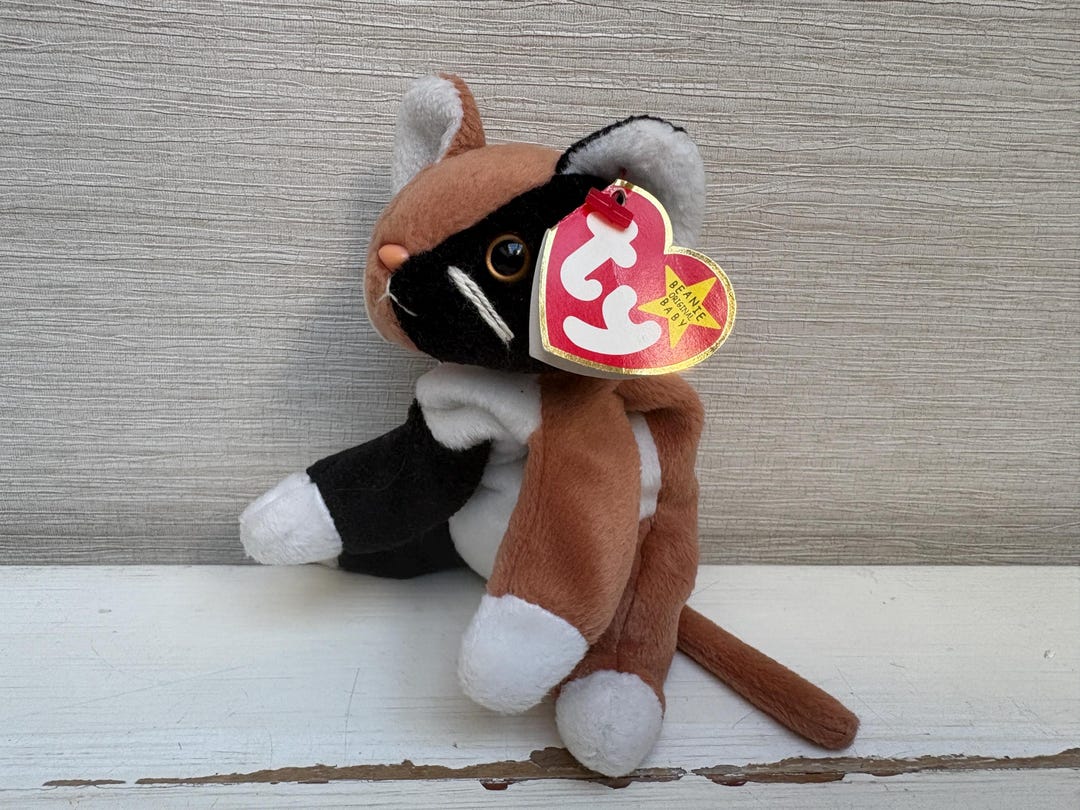 Ty Beanie Babies Chip the Cat Plush Soft Toy With Tag January 26th 1996 ...