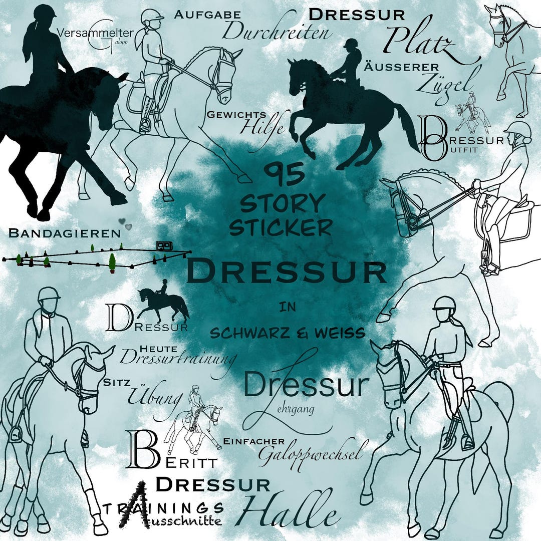 95 Dressage Story Stickers for Your Instagram Stories! - Etsy