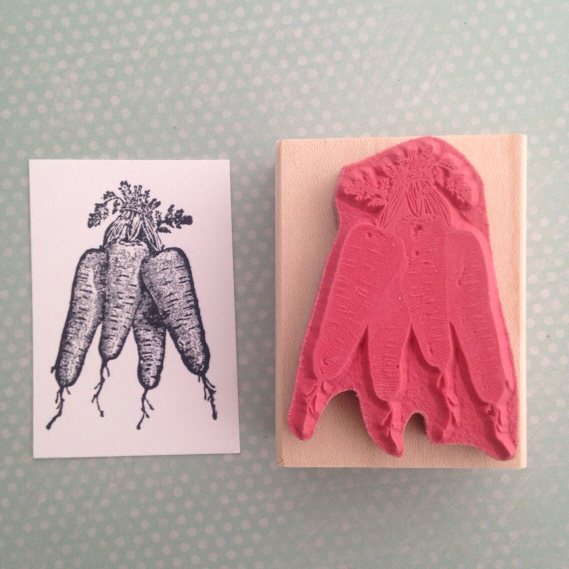 Bunch of Carrots Wood Mounted Rubber Stamp 1245 - Etsy