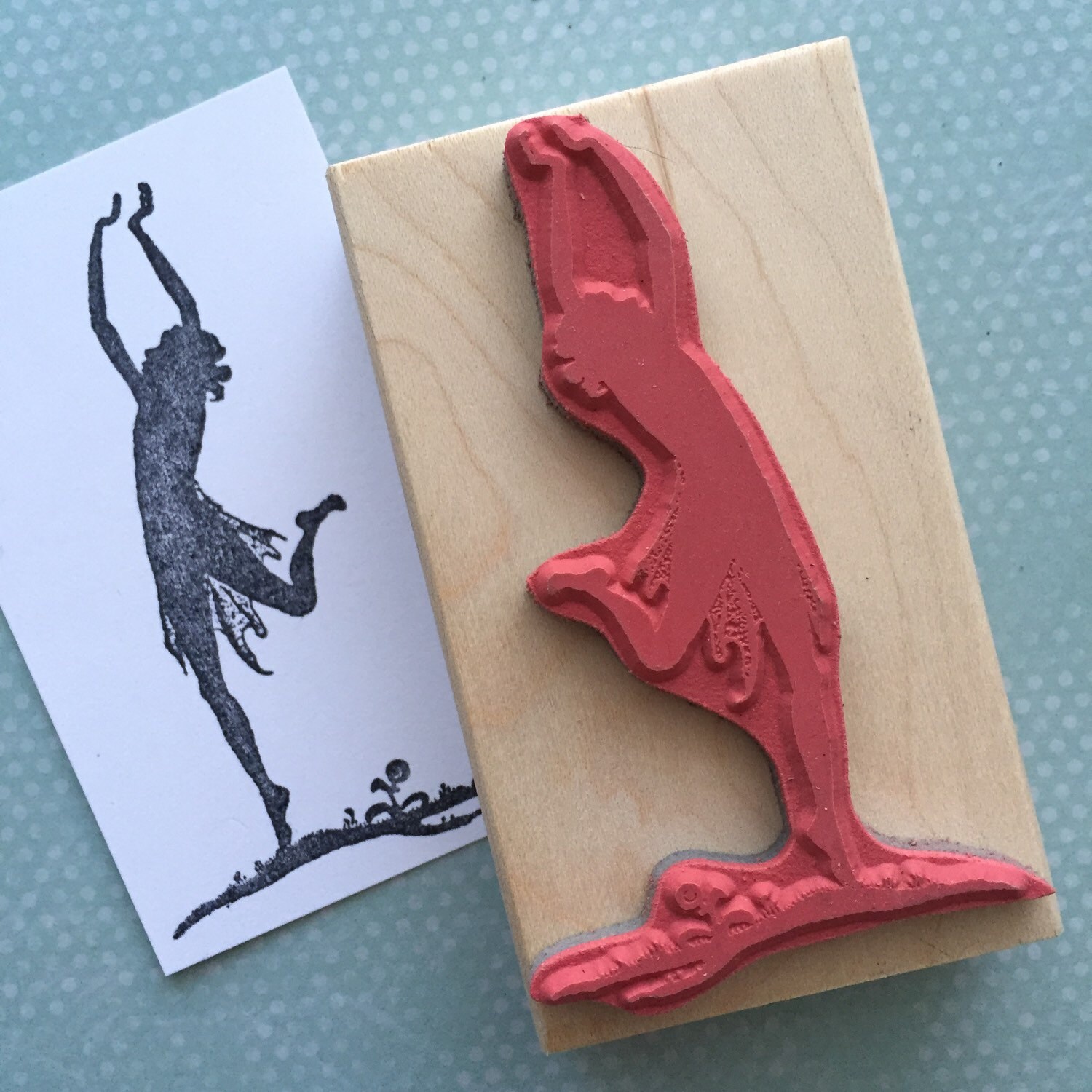 Dancer Wood Mounted Rubber Stamp 4987 - Etsy