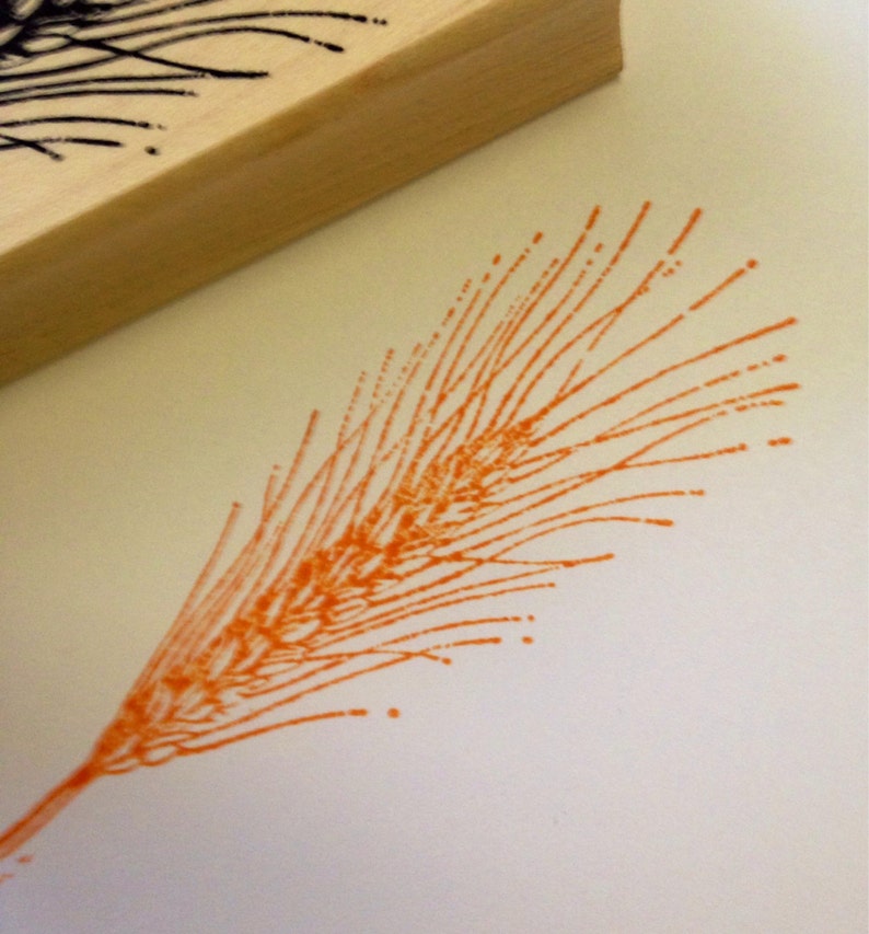 Wheat Sheaf Wood Mounted Rubber Stamp 6209 - Etsy