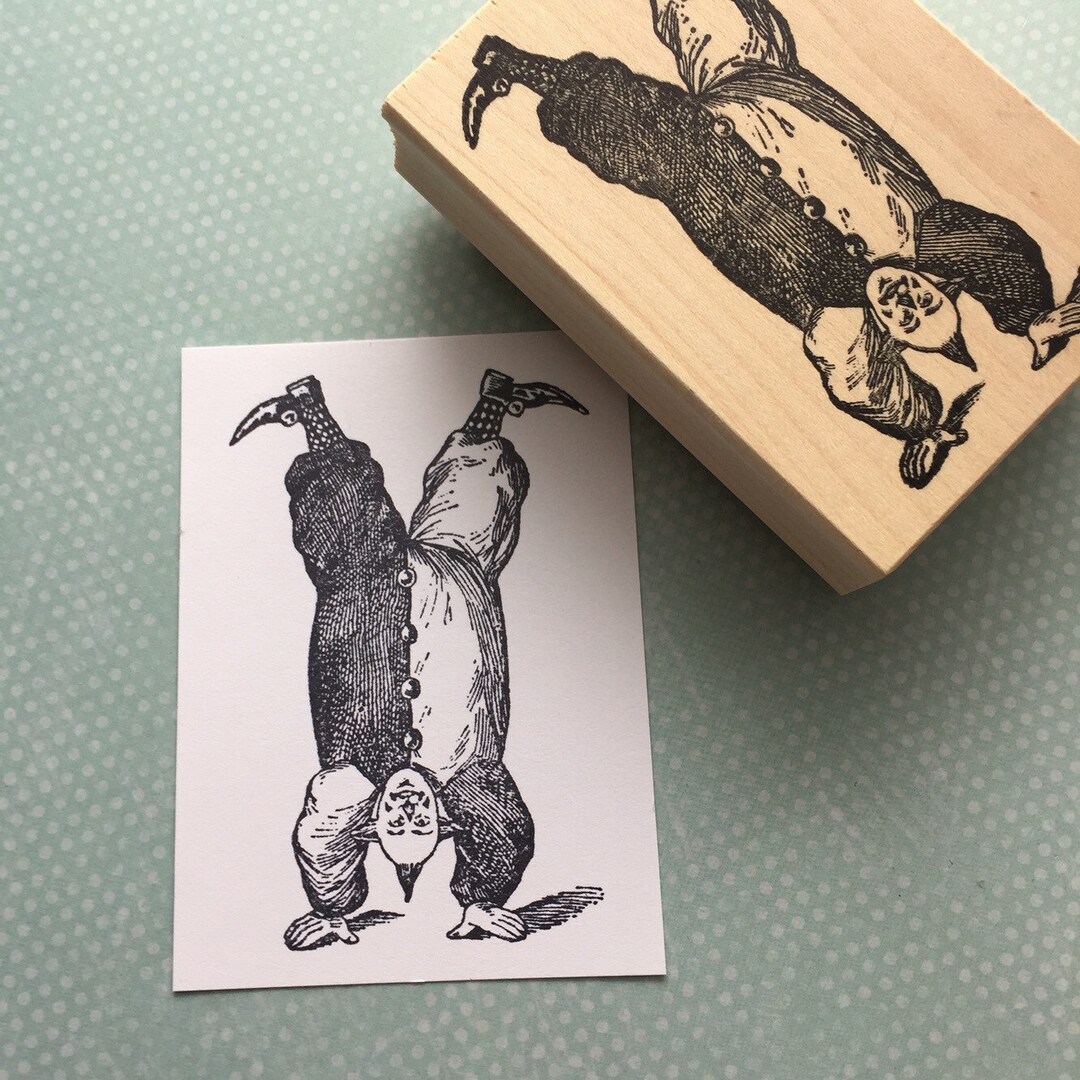 Handstand Clown Wood Mounted Rubber Stamp 5752 - Etsy