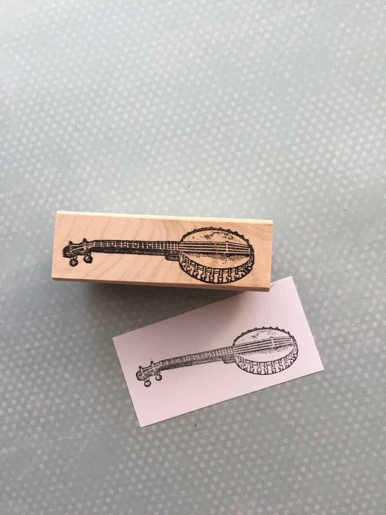 Banjo Rubber Stamp 1989 Music Stamp Bluegrass Stamp Musical - Etsy