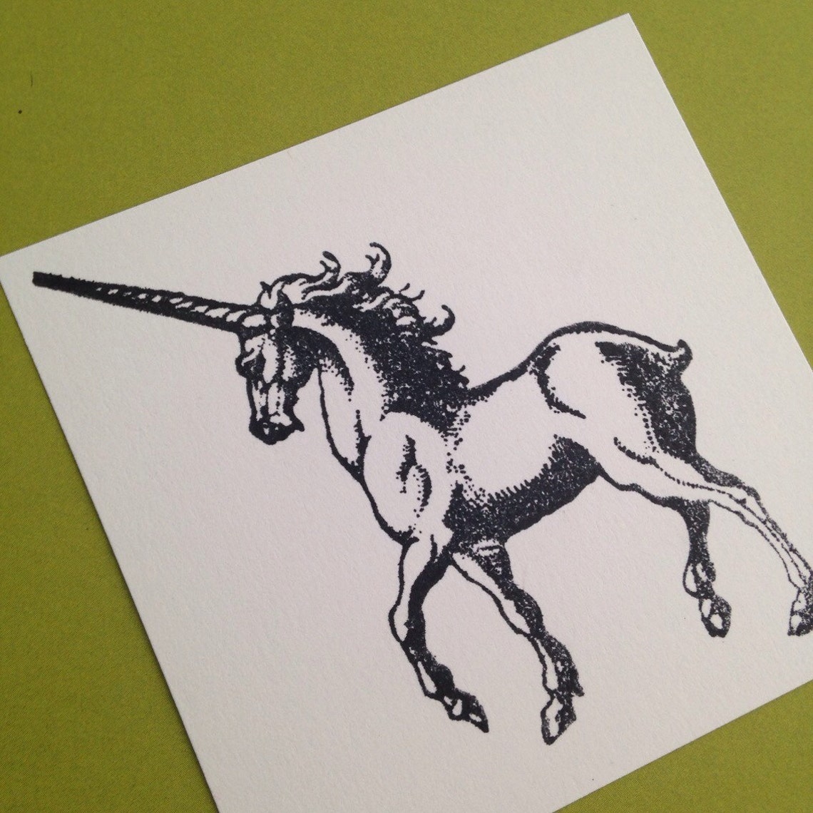 Unicorn Wood Mounted Rubber Stamp 5886 - Etsy
