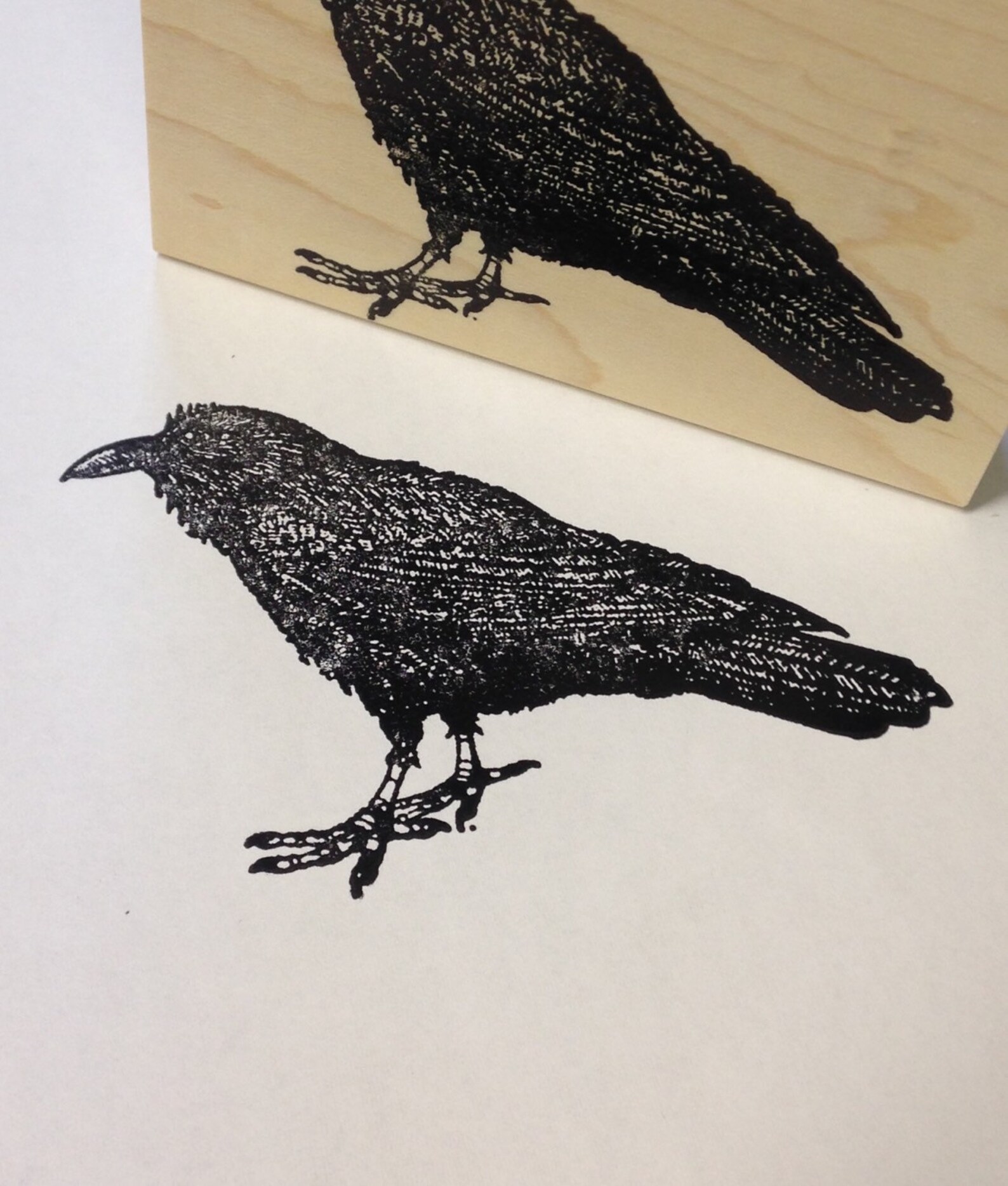 Large Raven Rubber Stamp 6484 - Etsy