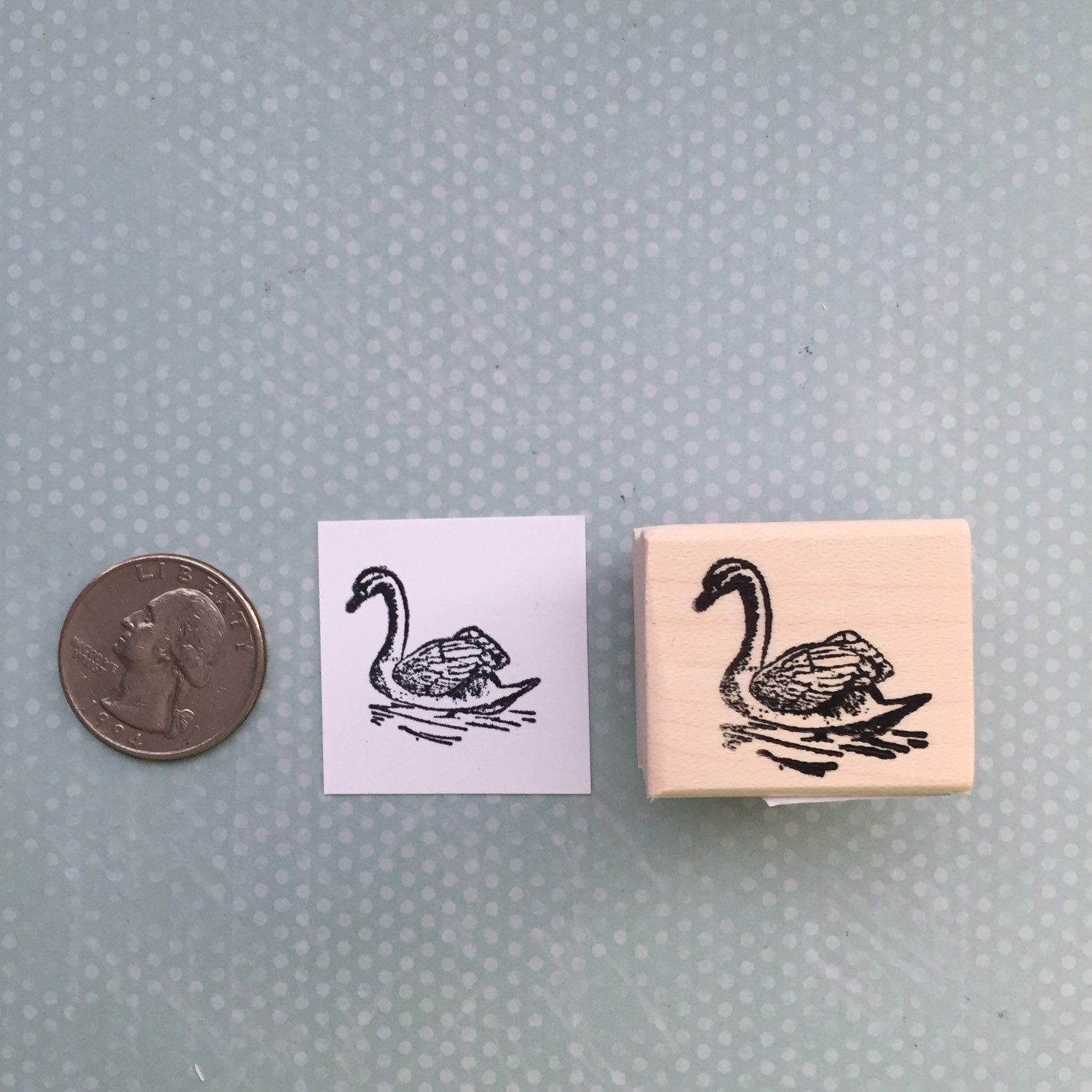 Floating Swan Rubber Stamp 1664 - Etsy