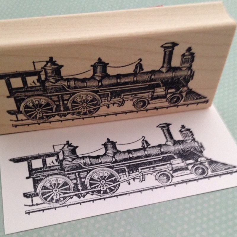Rubber Stamps With Train - Etsy