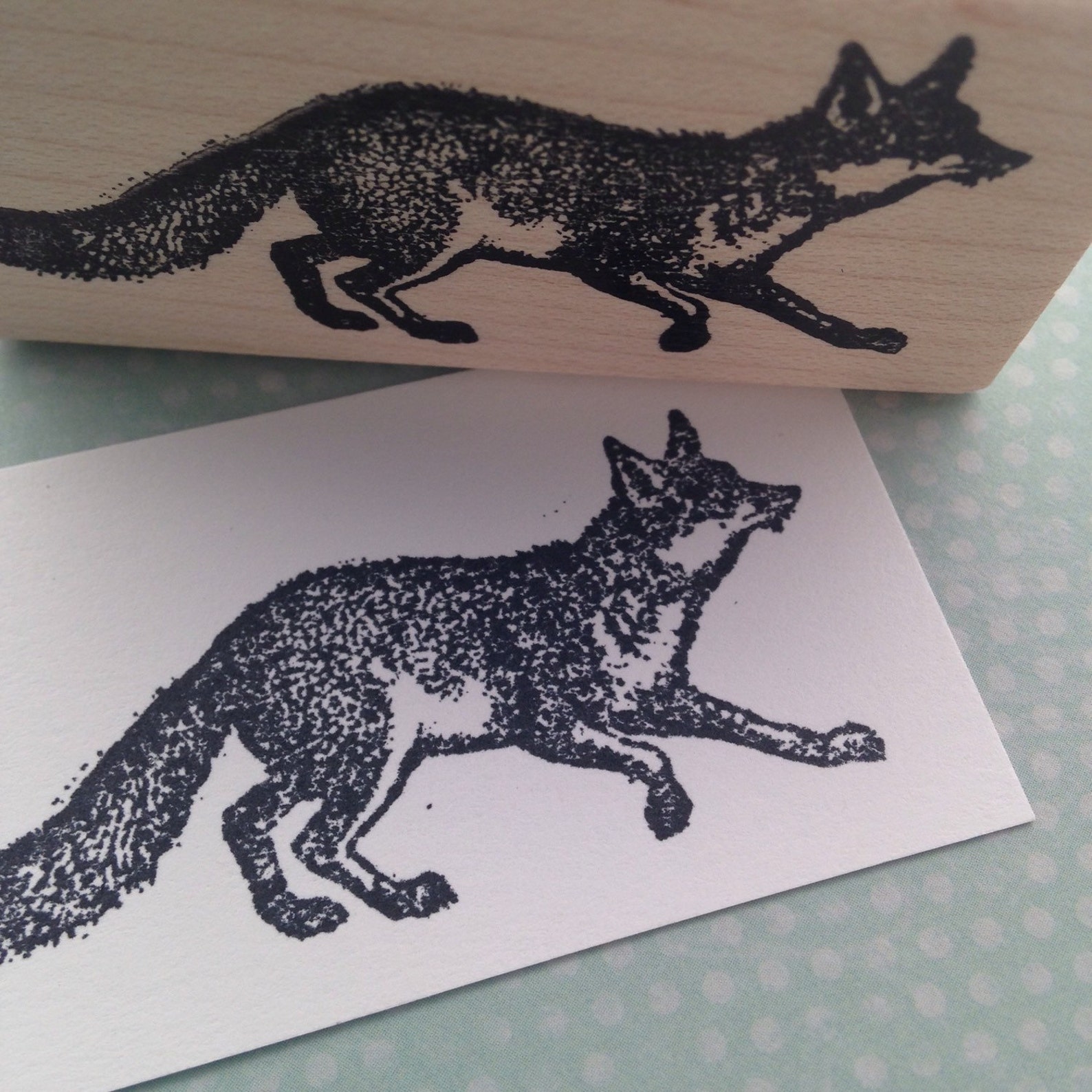 Fox Rubber Stamp 2708 - Etsy