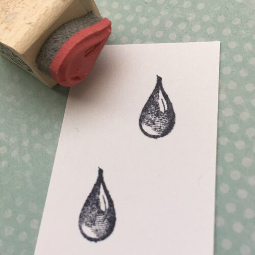 Tiny Drop Rubber Stamp 894 - Etsy