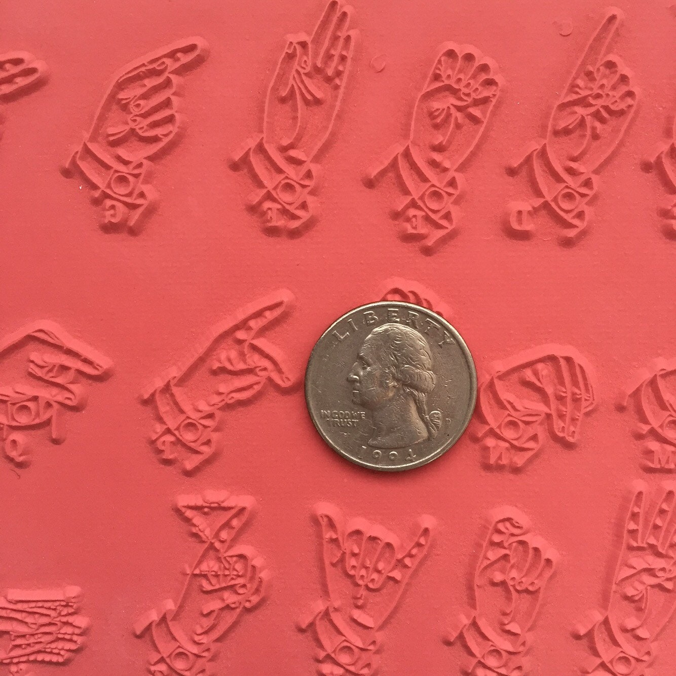 Sign Language Alphabet Unmounted Rubber Stamp - Etsy