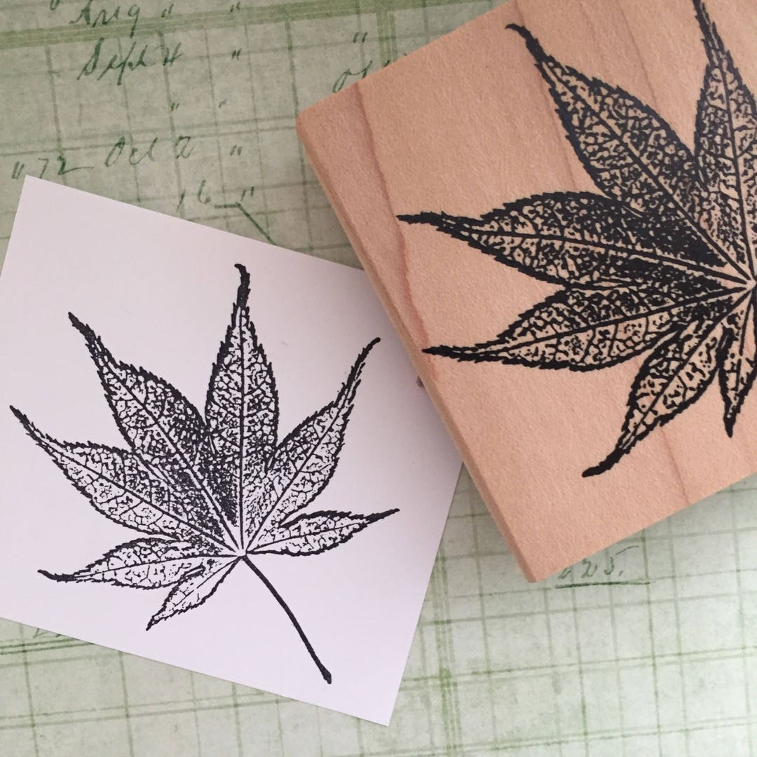 Japanese Maple Leaf Rubber Stamp 3780 - Etsy