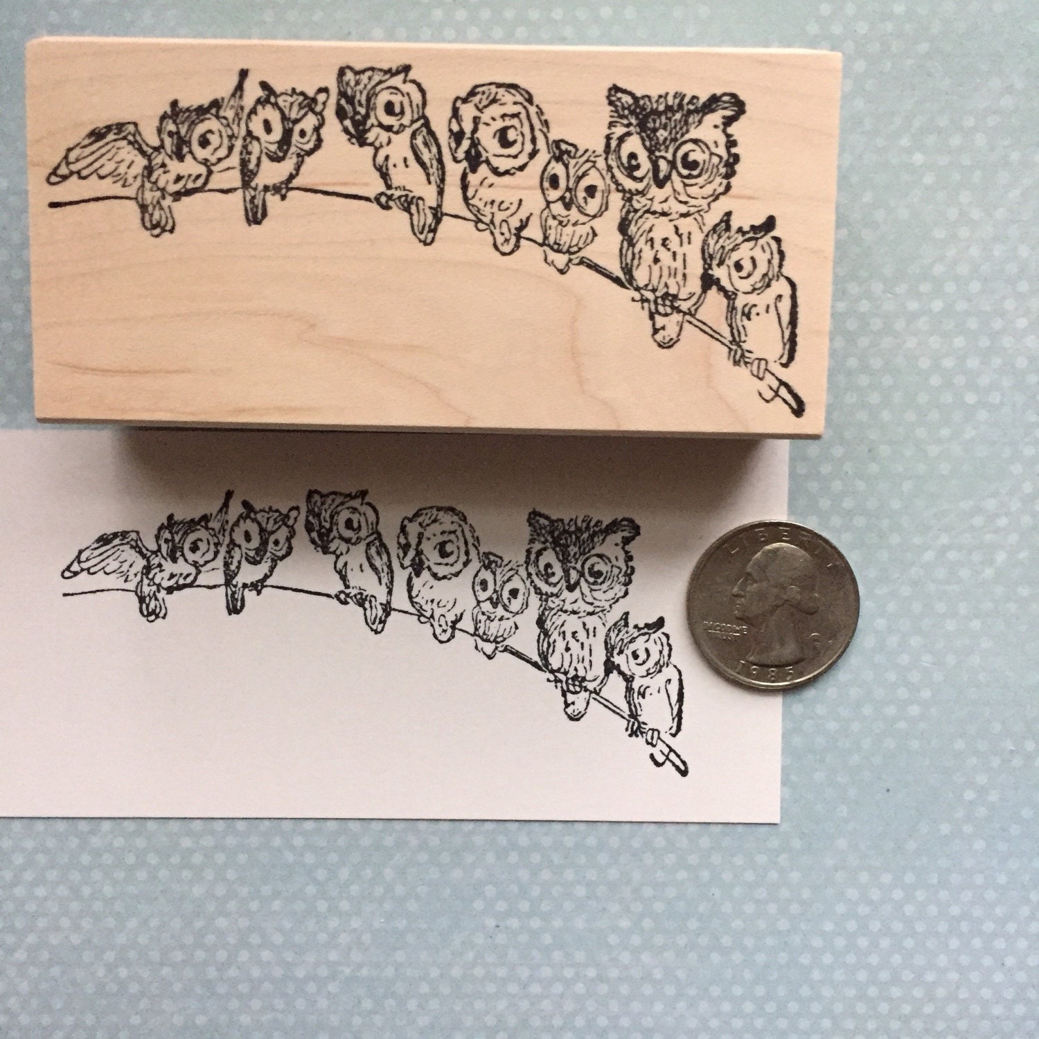 A Parliament of Owls Rubber Stamp 6650 | Etsy