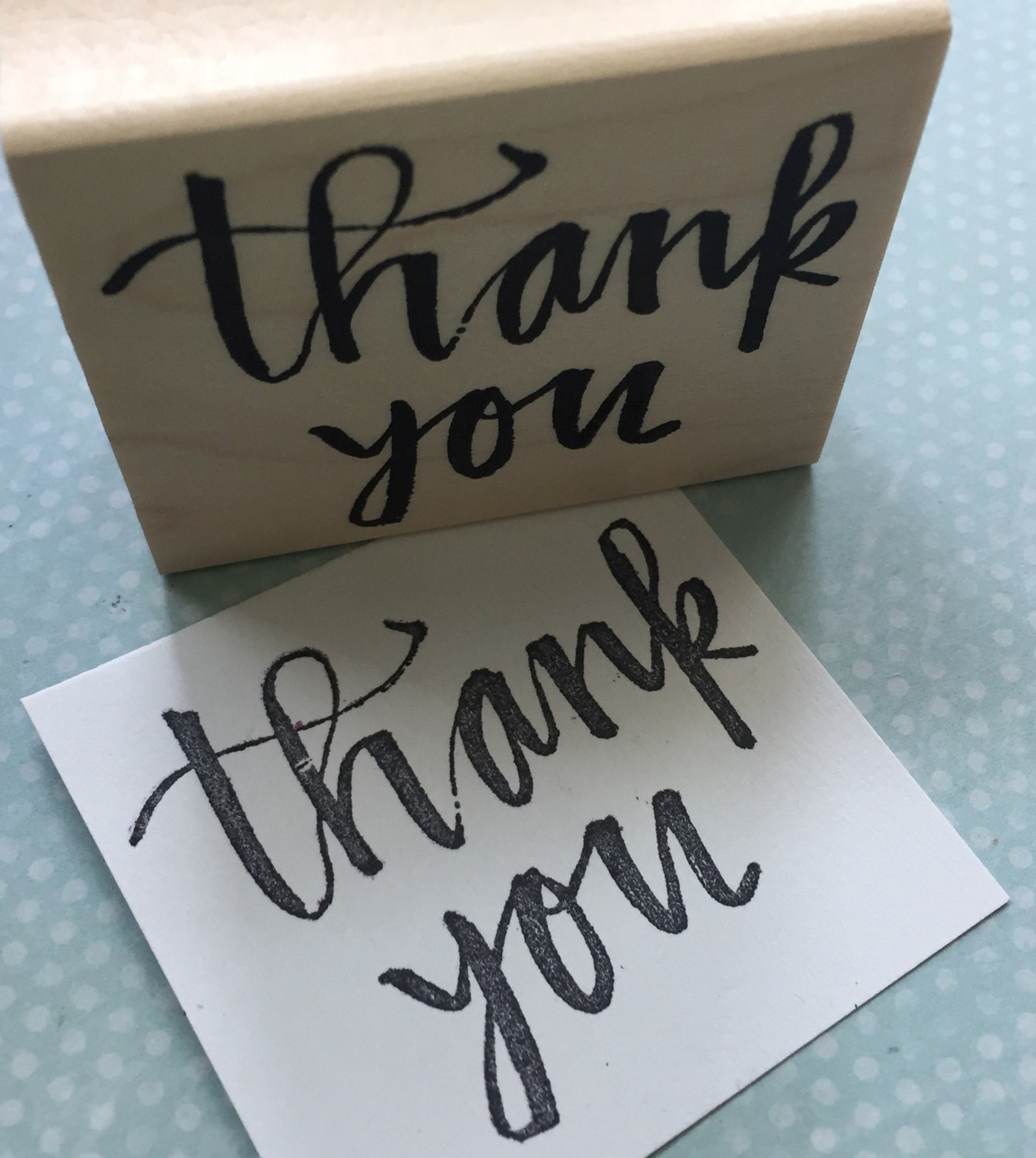 Thank You Rubber Stamp 6654 - Etsy