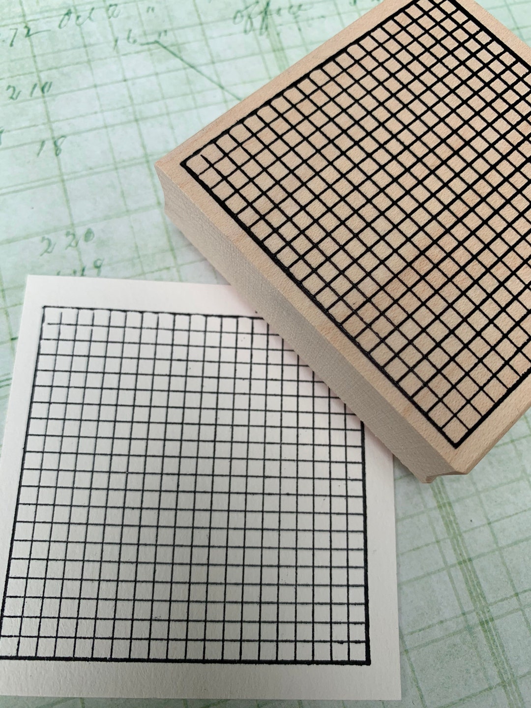 Grid Rubber Stamp: Square Graph Paper Background (2.5 Inch) - Etsy