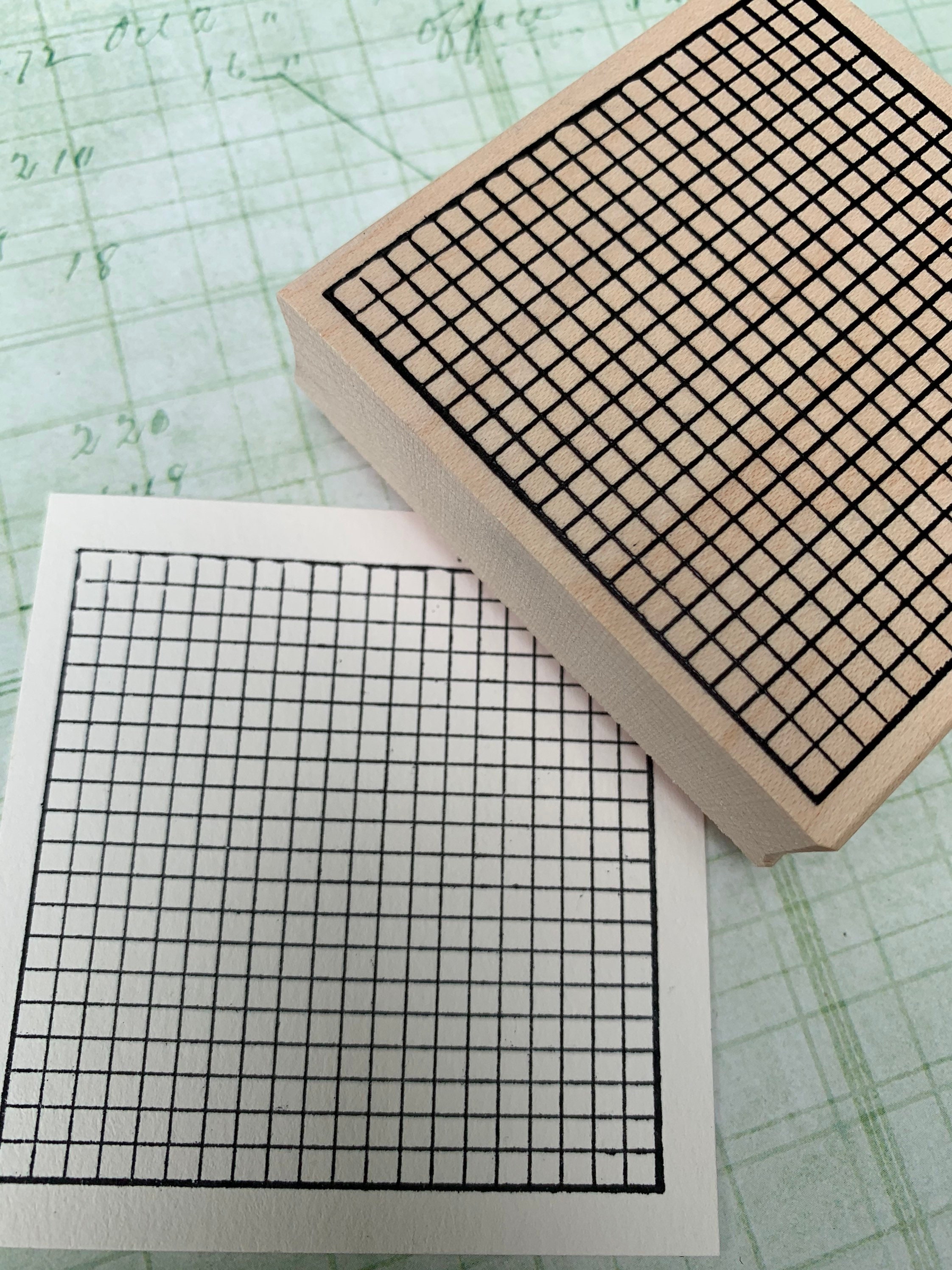 Grid Rubber Stamp: Square Graph Paper Background (2.5 Inch) - Etsy