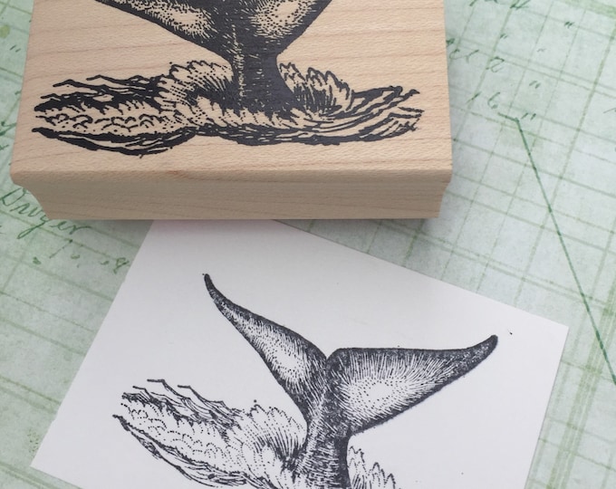 WHALE RUBBER STAMP moby Dick Tale Storysperm Whalelarge Stampocean Sea ...