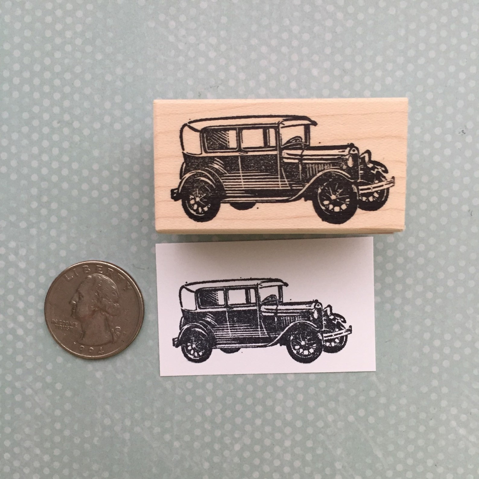 Antique Car Rubber Stamp 1661 | Etsy