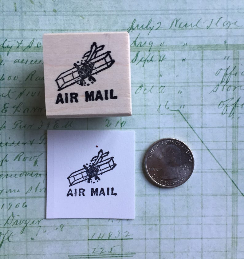 Air Mail Rubber Stamp - Etsy