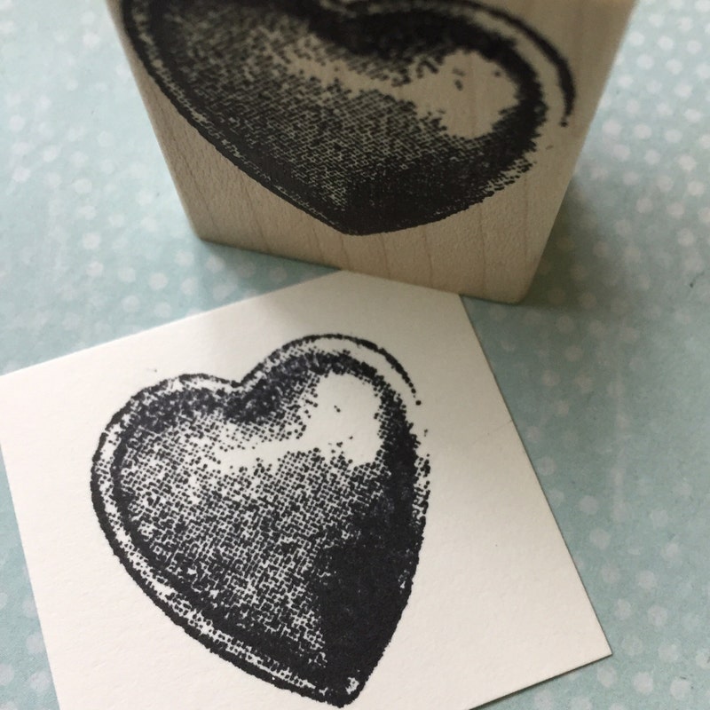 Heart Rubber Stamp - Etsy